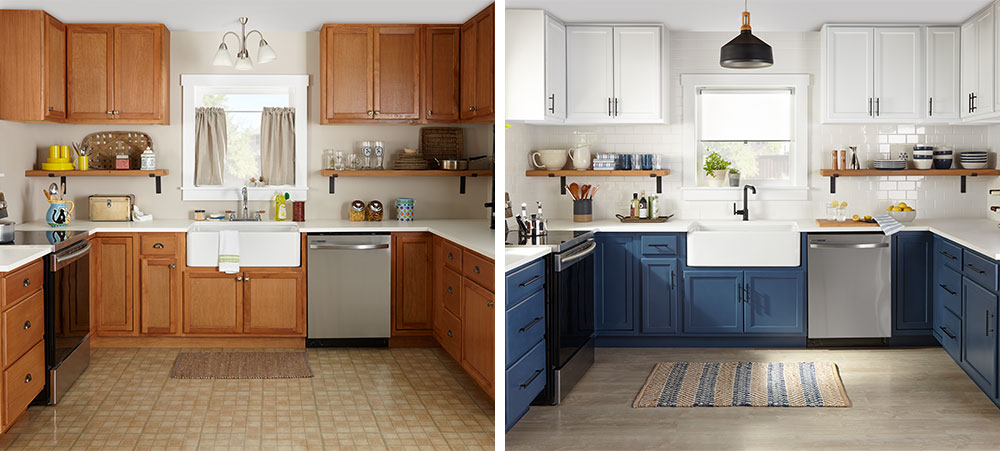 Modern Blue Farmhouse Kitchen - The Perfect Finish Blog by KILZ®